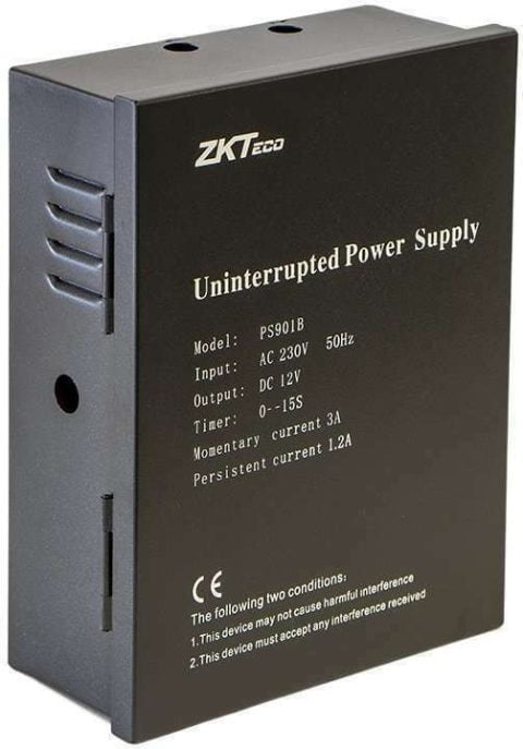 ZKTeco PS901B: Power Supply with Battery Backup