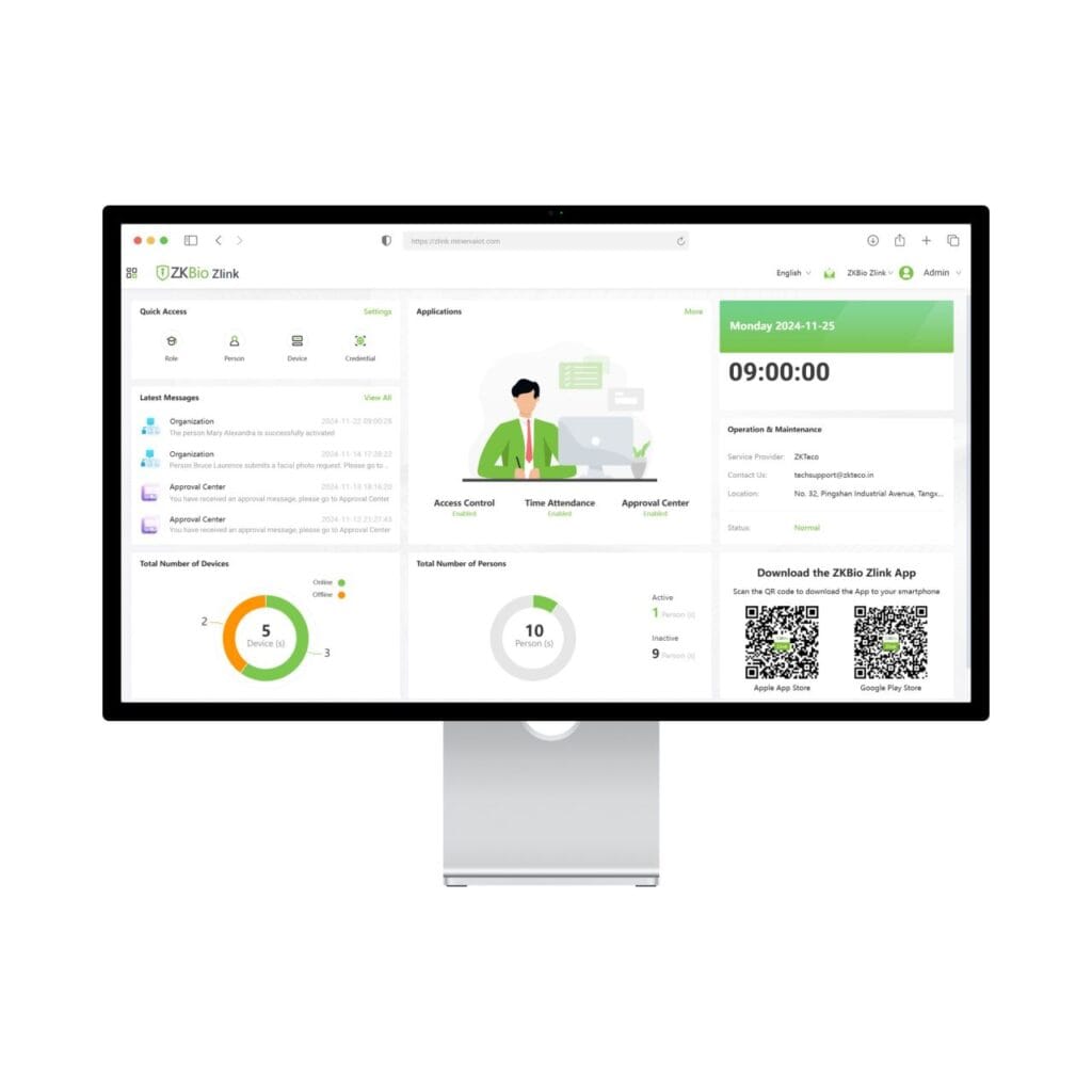 ZKBio Zlink – Cloud-Based Time & Attendance & Access Control Platform ...
